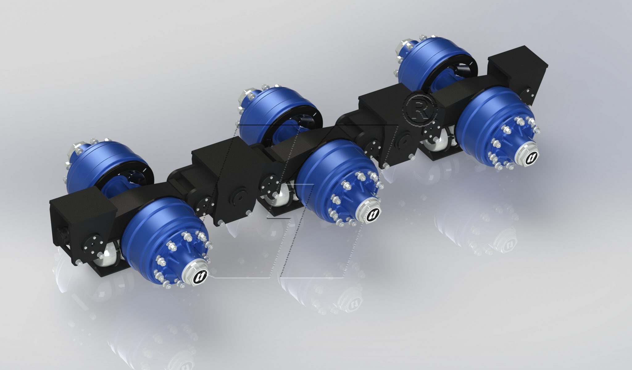 Rigid Suspension – L1 Axle – Trailer axle for semi-trailer, Customized ...