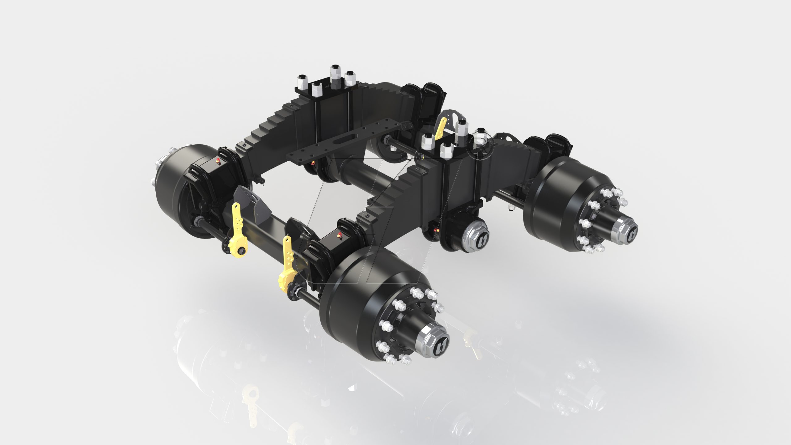 Low Mounting Bogie – L1 Axle – Trailer axle for semi-trailer ...