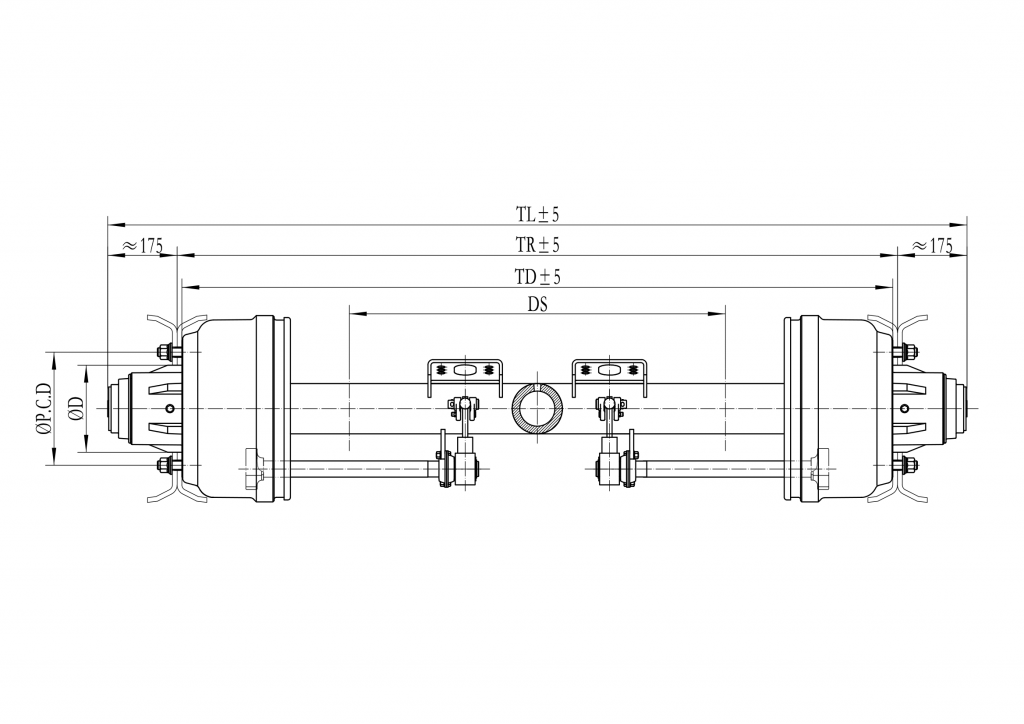 Oil Lubricated Axle – L1 Axle – Trailer axle for semi-trailer ...
