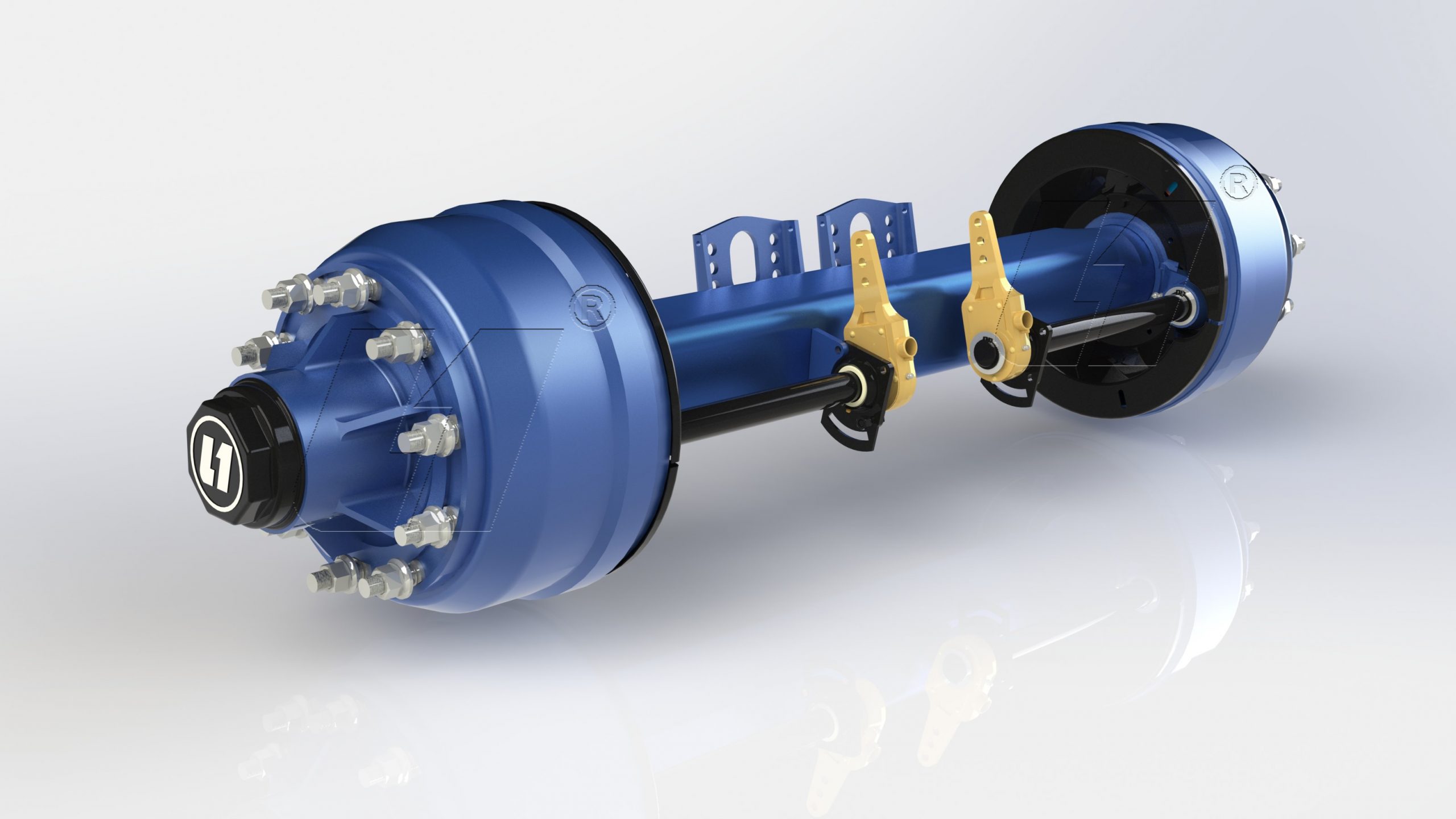 American Type Out-board Axle – L1 Axle – Trailer axle for semi-trailer ...