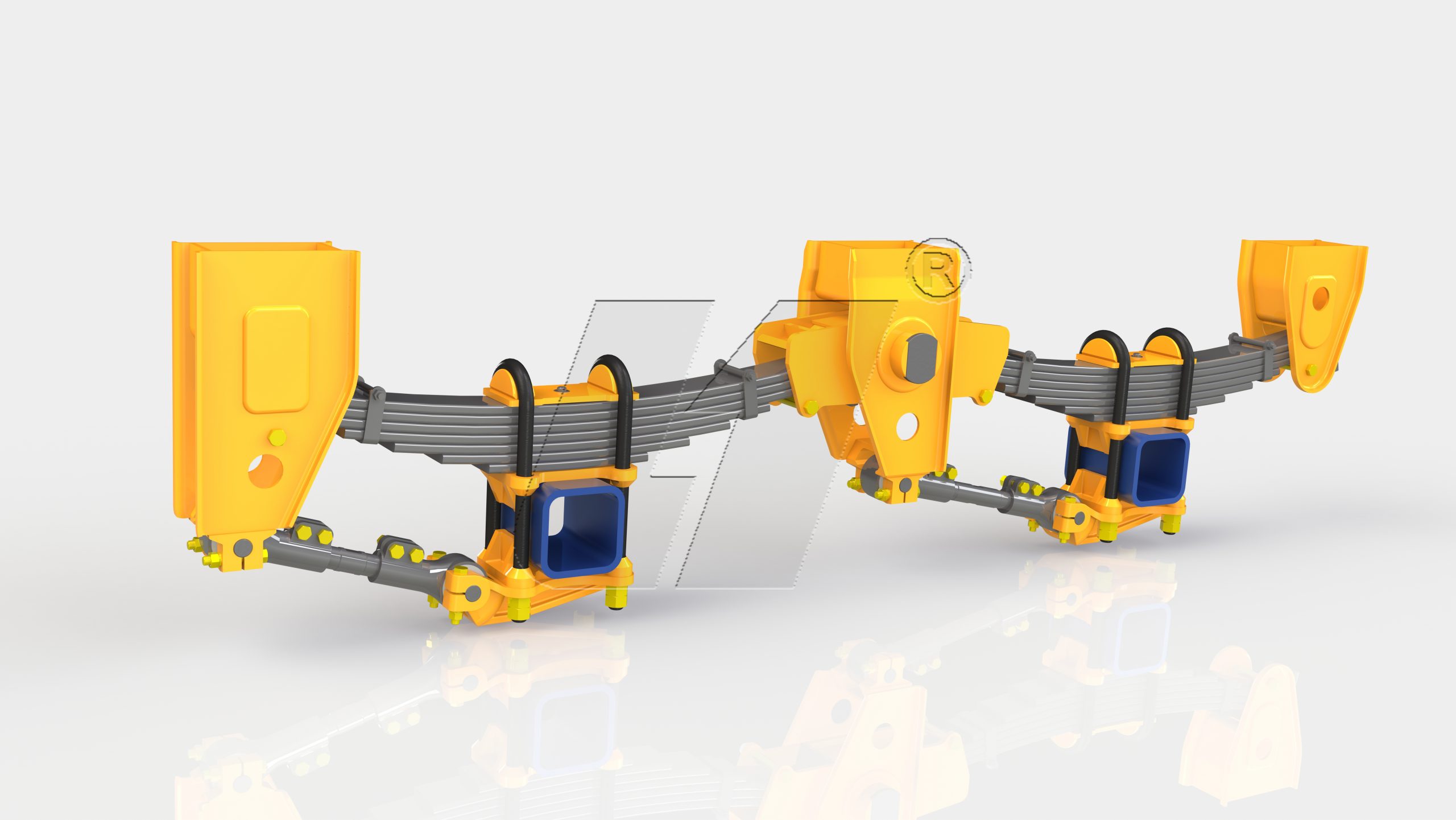 American Type Mechanical Suspension – L1 Axle – Trailer axle for semi ...