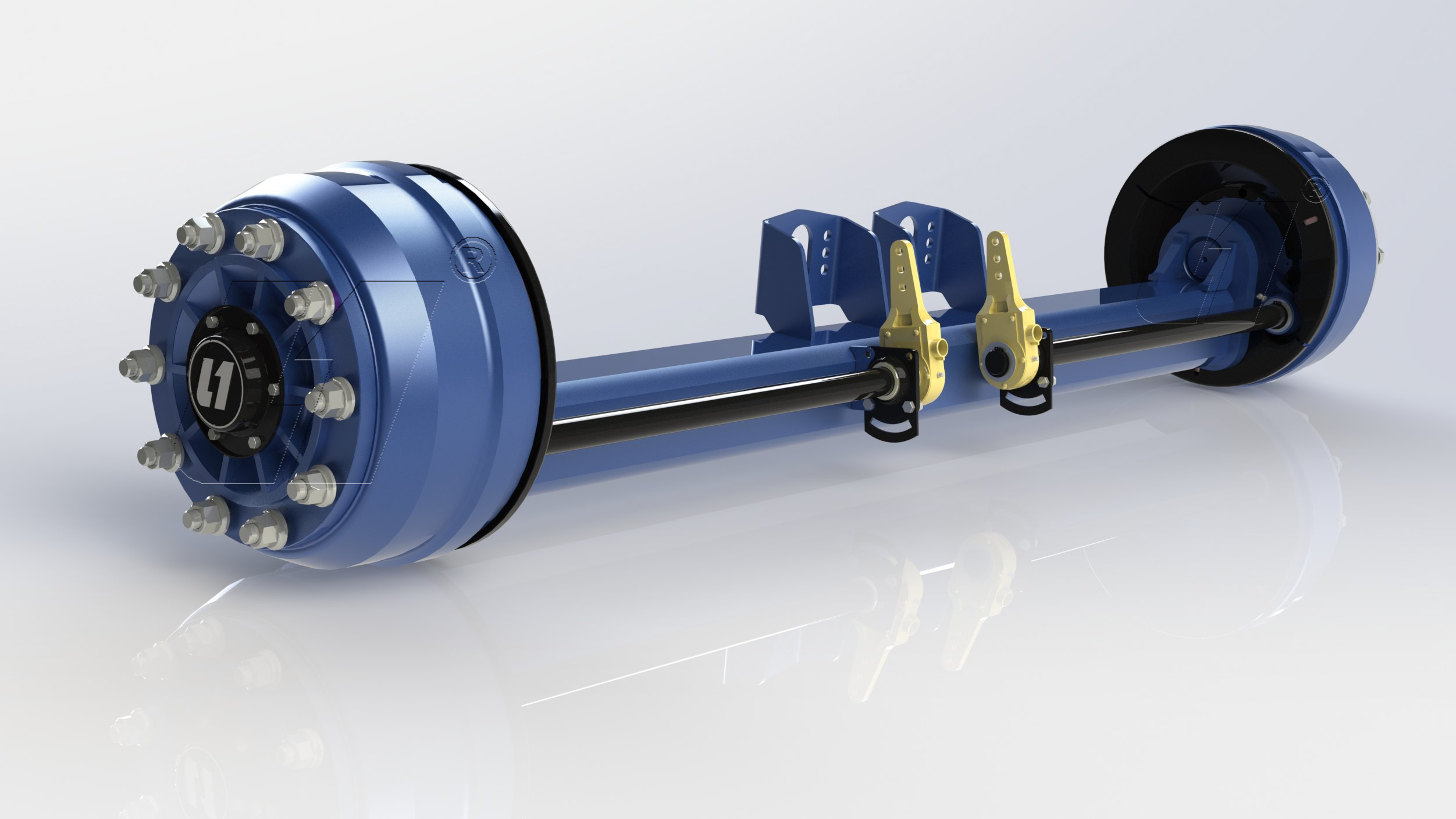 Car Transport Trailer Axle – L1 Axle – Trailer axle for semi-trailer ...